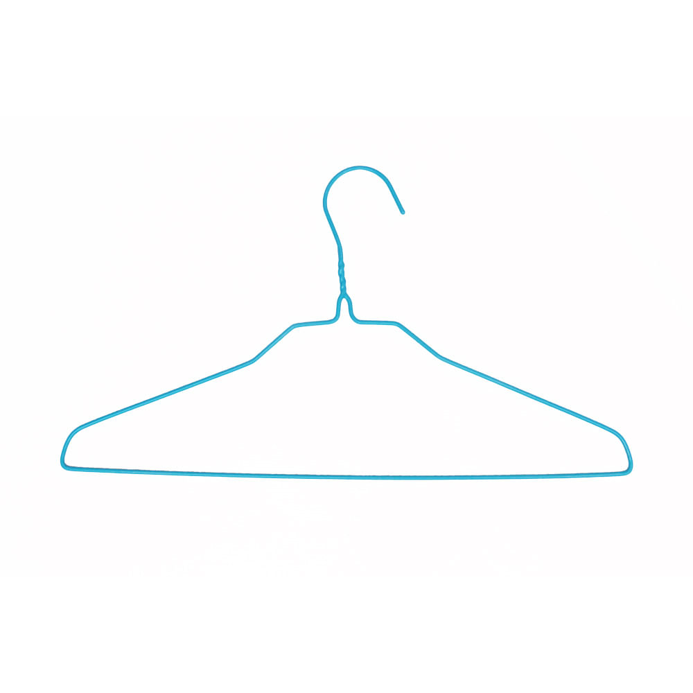 Kit Cabide Metal Encapado Adulto com 5 40x22 cm Azul | Zaffari Home ...